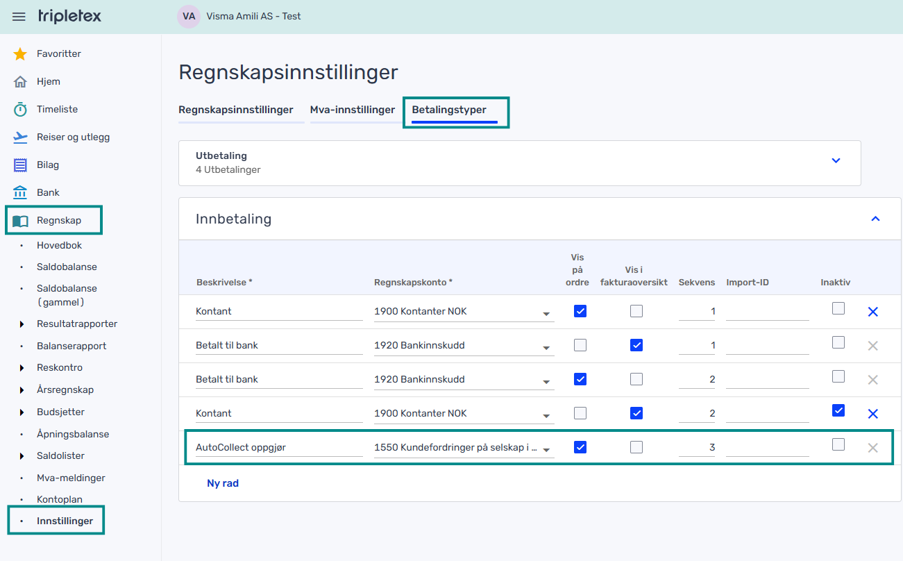 Brukerveiledning Tripletex